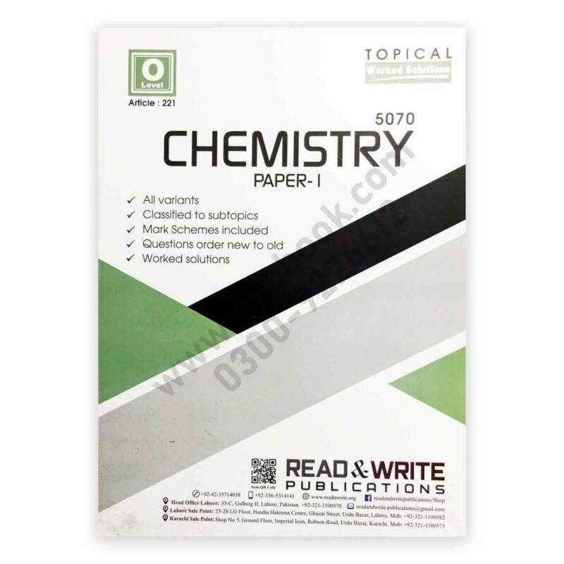 O Level CHEMISTRY P1 Topical Past Papers (Art#221) – Read & Write – CBPBOOK