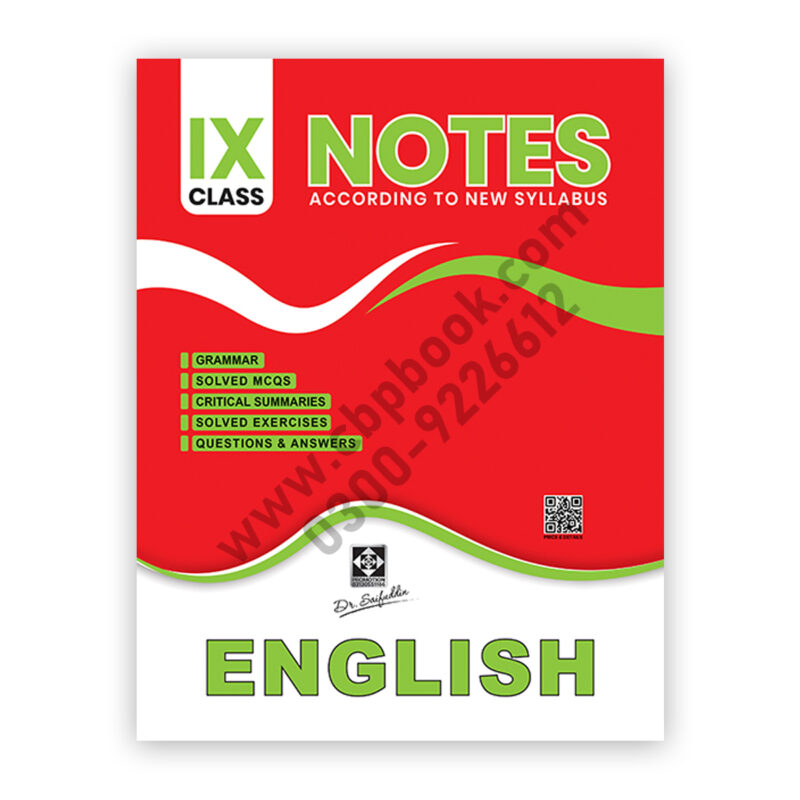 ENGLISH Notes For Class IX – Class 9 By Dr Saifuddin – CBPBOOK