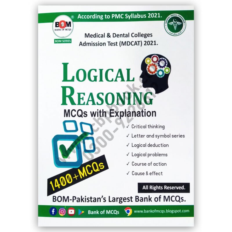 MDCAT Logical Reasoning MCQs with Explanation – BOM – CBPBOOK