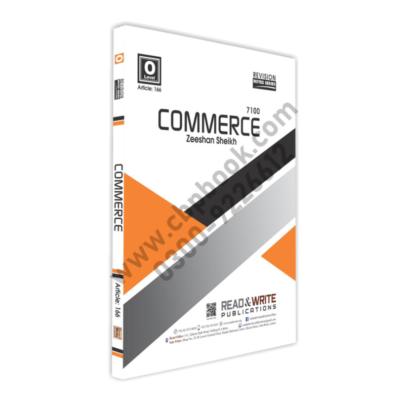 O Level Commerce Notes by Zeeshan Sheikh (Art#166) – Read & Write – CBPBOOK