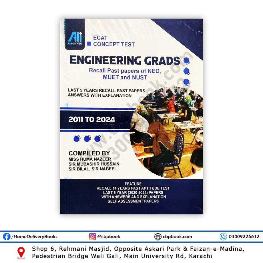 ECAT Engineering GRADS MCQs Past Papers 2025 Edition – CBPBOOK