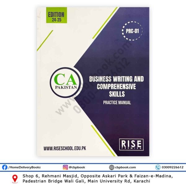 CA PRC 1 BWCS Practice Manual 2024-25 Edition – RISE – CBPBOOK