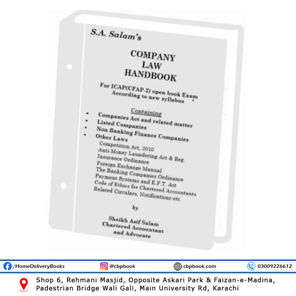 CFAP-2 Company Law Handbook Bare Act 2026 – SA SALAM – CBPBOOK