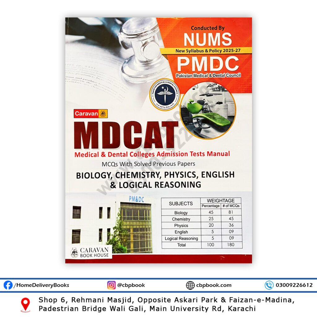 MDCAT Medical & Dental Colleges Admission Tests Manual – CARAVAN – CBPBOOK