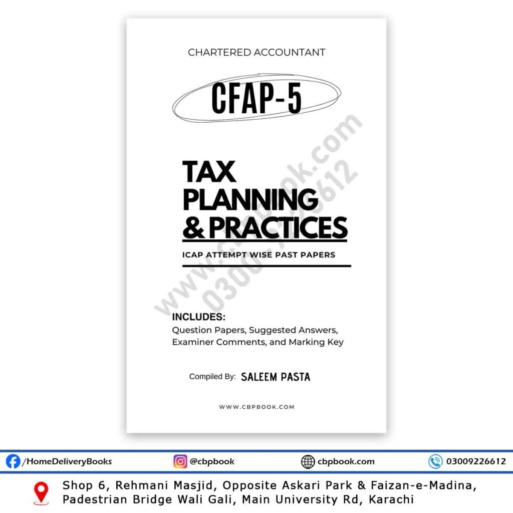 CA CFAP 5 TAX ICAP Attempt Wise Past Papers Summer 2026 Edition – CBPBOOK