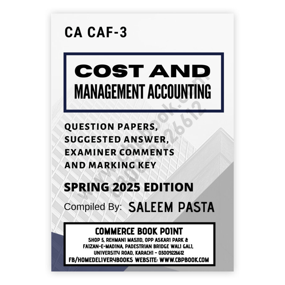 CA CAF 3 Cost & MA ICAP Attempt Wise Past Papers Spring 2025 Edition ...