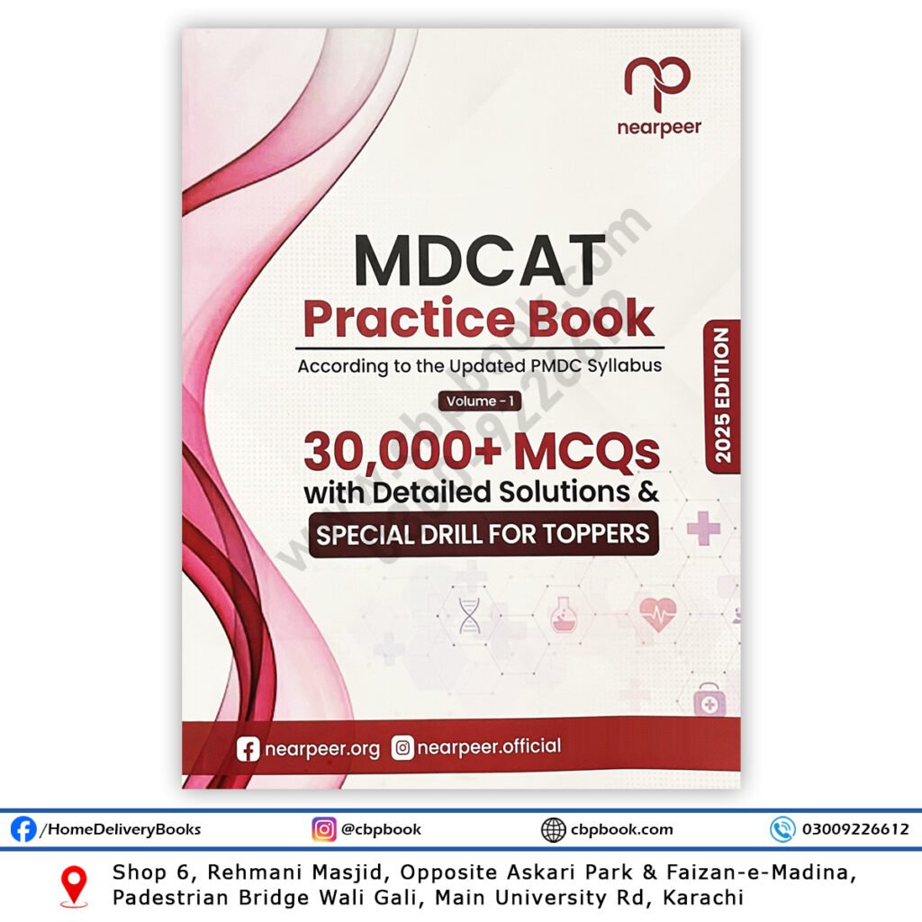 MDCAT Practice Book 30,000+ MCQs 2025 Edition Volume 1 & 2 by Nearpeer – CBPBOOK